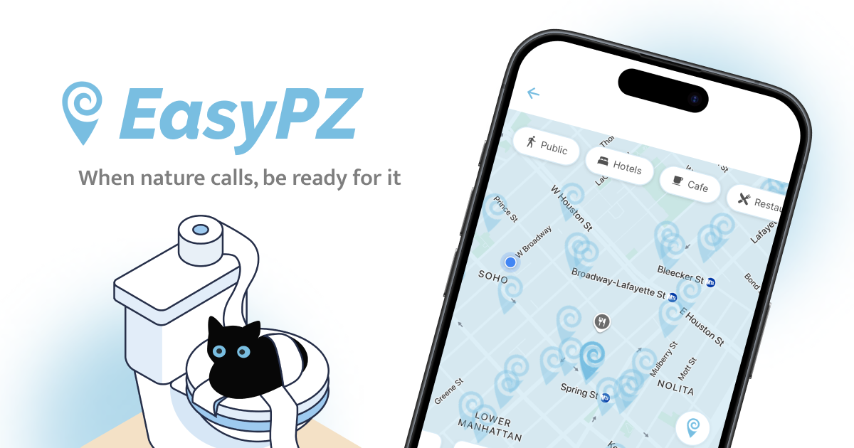 EasyPZ - Find Restrooms Quickly & Easily